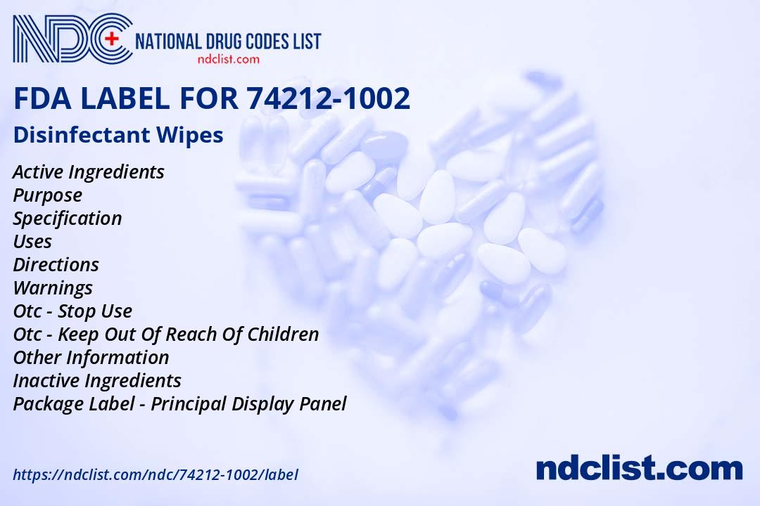 Disinfectant Wipes- FDA Label NDC74212-1002