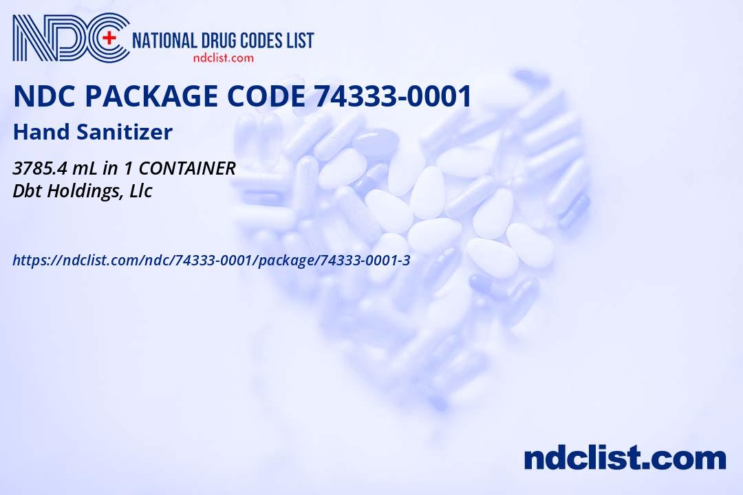 NDC Package 74333-0001-3 Hand Sanitizer