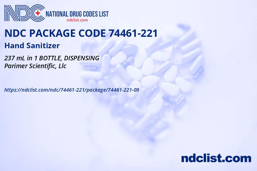 Hand Sanitizer- NDC74461-221-09