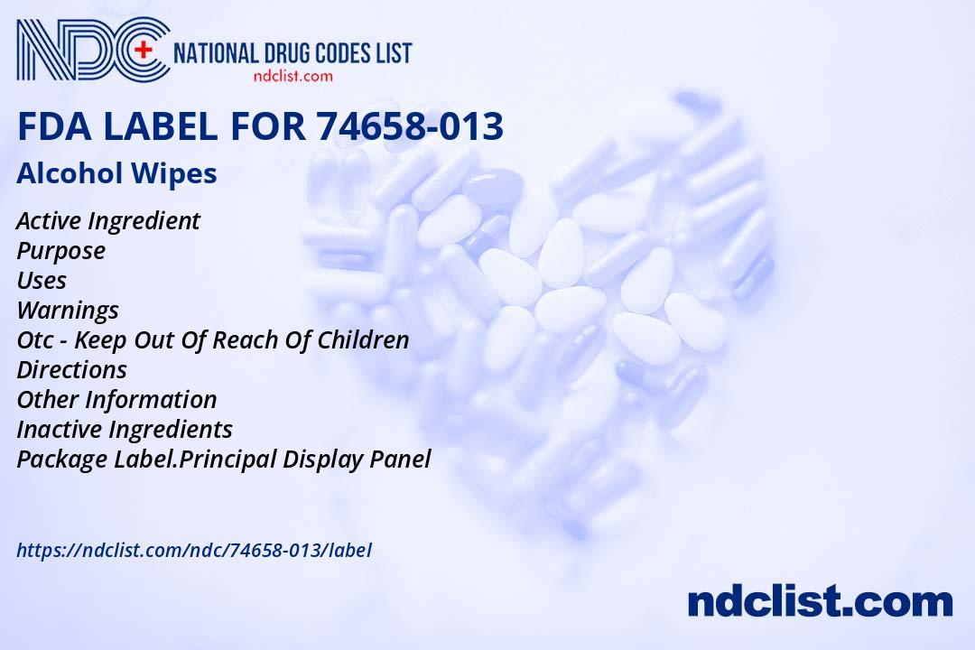 Alcohol Wipes- FDA Label NDC74658-013
