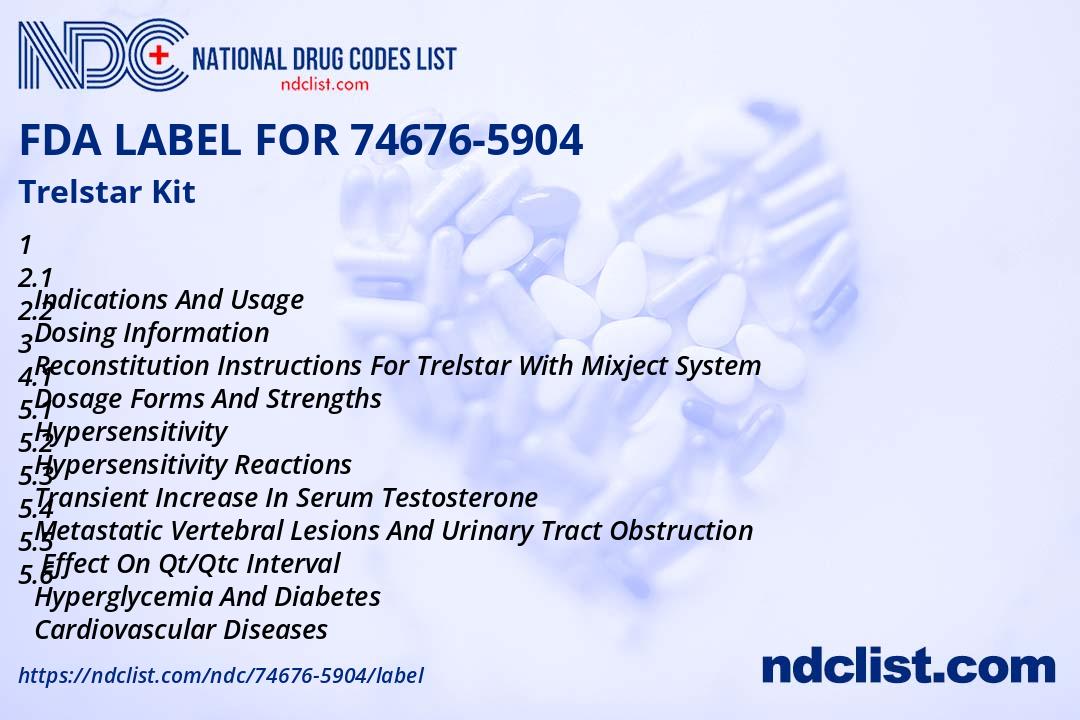 FDA Label for Trelstar Kit - Indications, Usage & Precautions