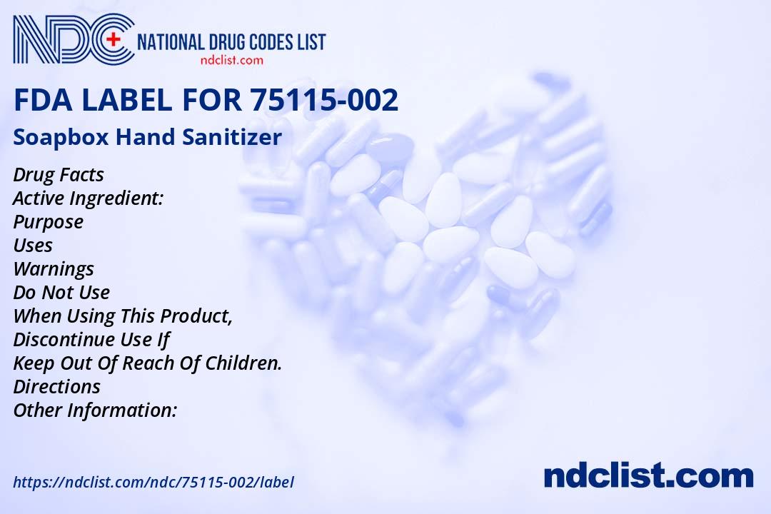 Soapbox Hand Sanitizer- FDA Label NDC75115-002