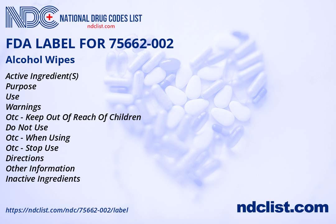 FDA Label for Alcohol Wipes - Indications, Usage & Precautions