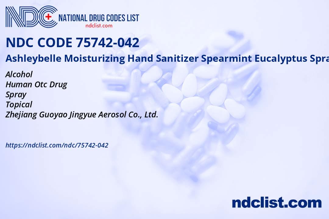 NDC 75742-042 Ashleybelle Moisturizing Hand Sanitizer Spearmint ...