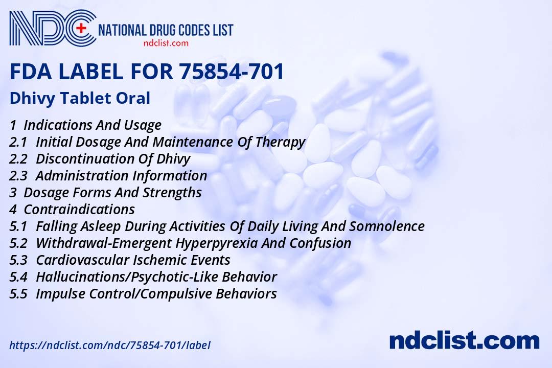 Dhivy Tablet- FDA Label NDC75854-701