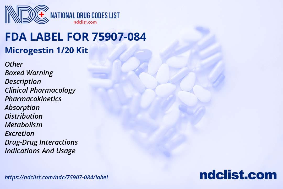 FDA Label for Microgestin 1/20 Kit - Indications, Usage & Precautions