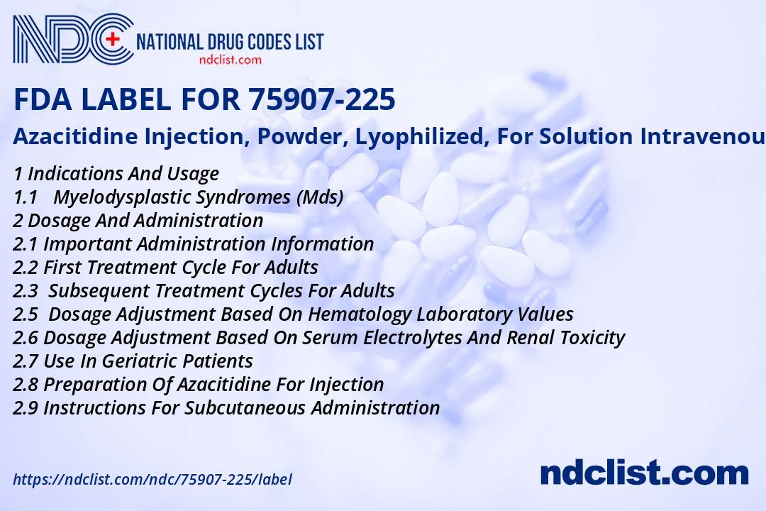 FDA Label for Azacitidine Injection, Powder, Lyophilized, For Solution ...