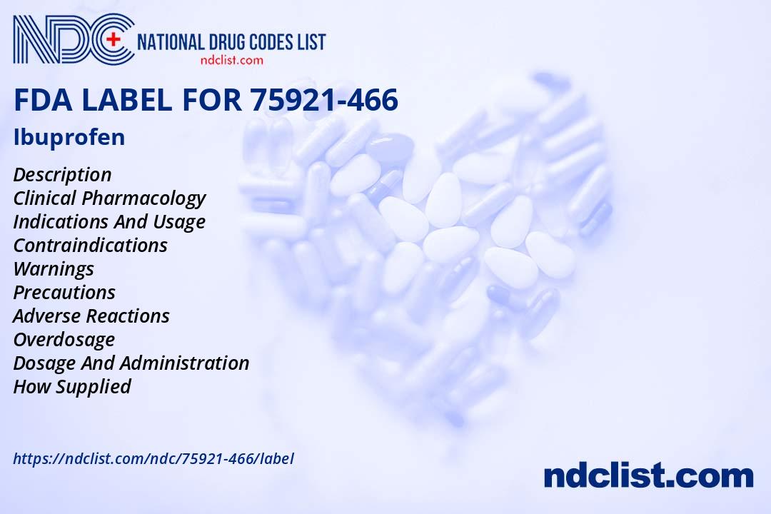 FDA Label for Ibuprofen - Indications, Usage & Precautions