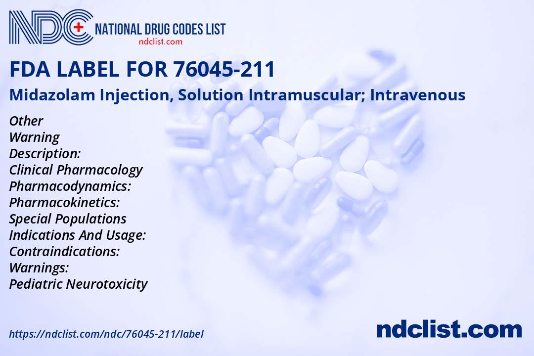 FDA Label for Midazolam Injection, Solution Intramuscular; Intravenous ...