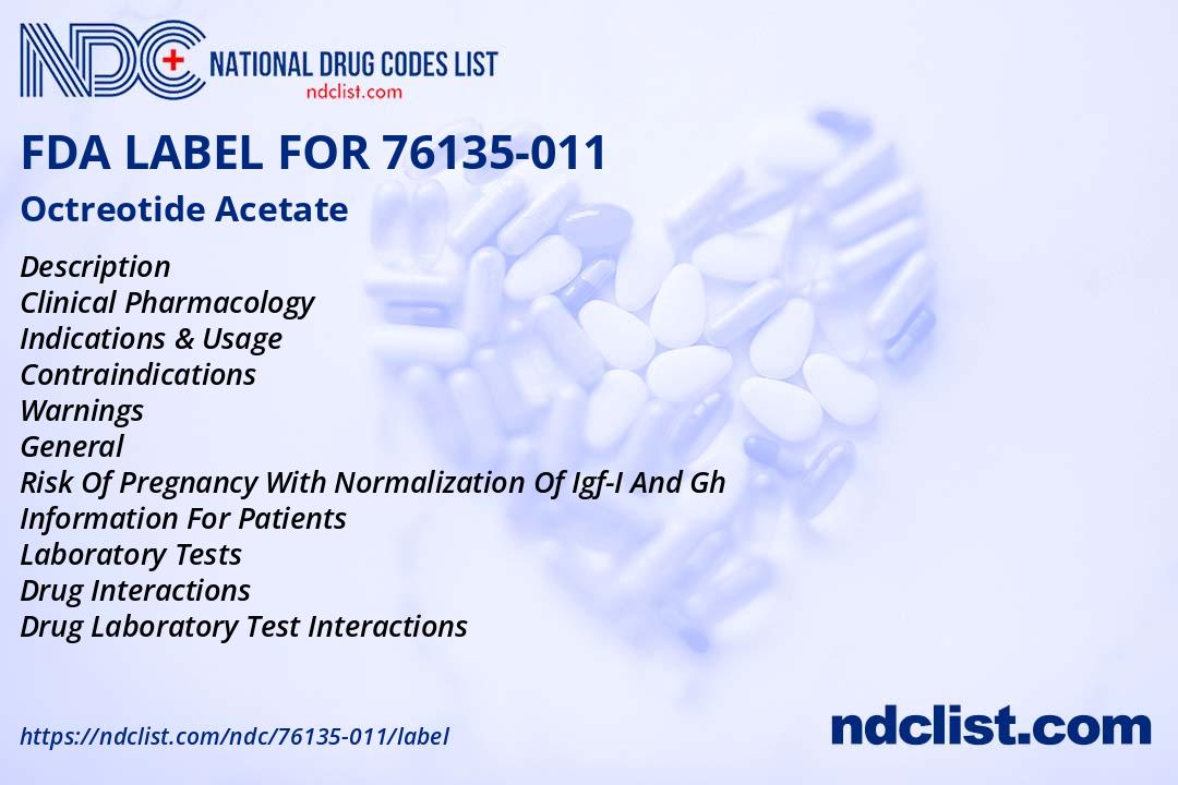 FDA Label for Octreotide Acetate - Indications, Usage & Precautions