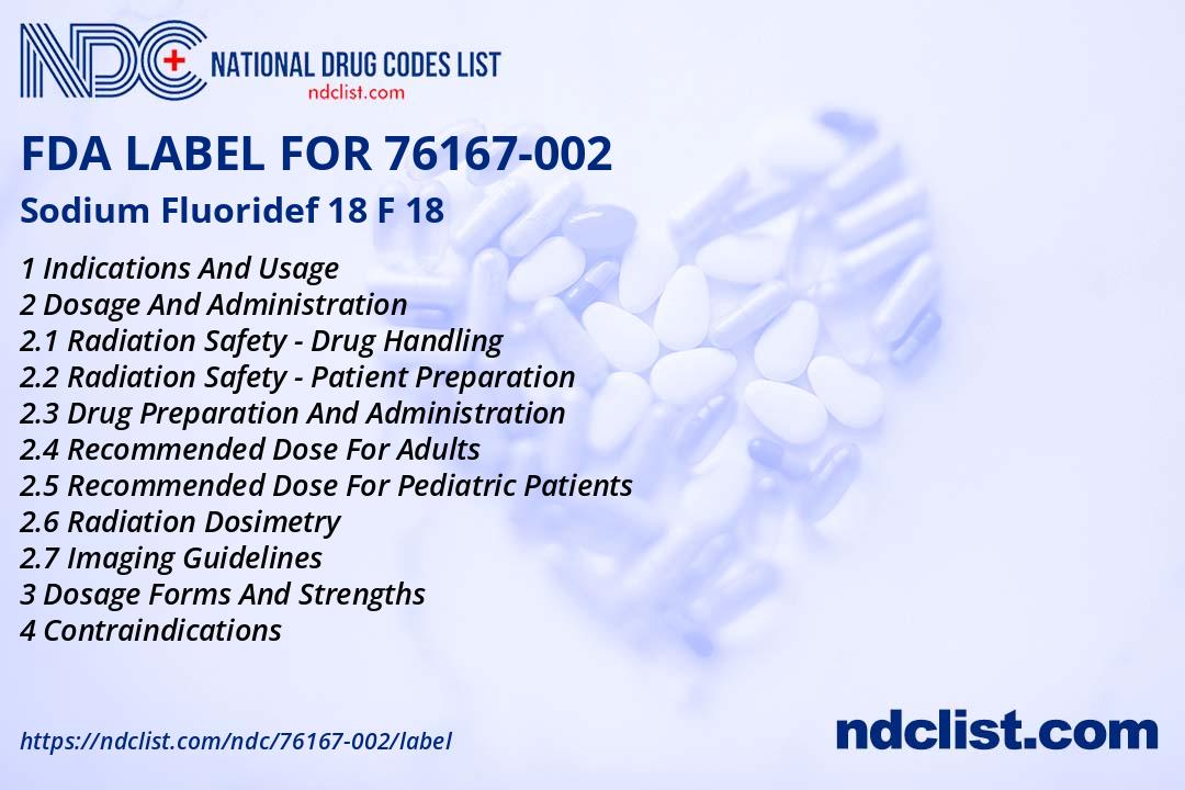 FDA Label for Sodium Fluoridef 18 F 18 - Indications, Usage & Precautions