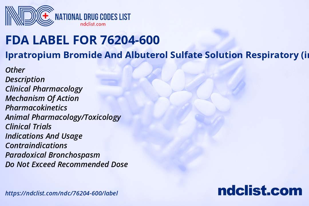 FDA Label for Ipratropium Bromide And Albuterol Sulfate Solution ...