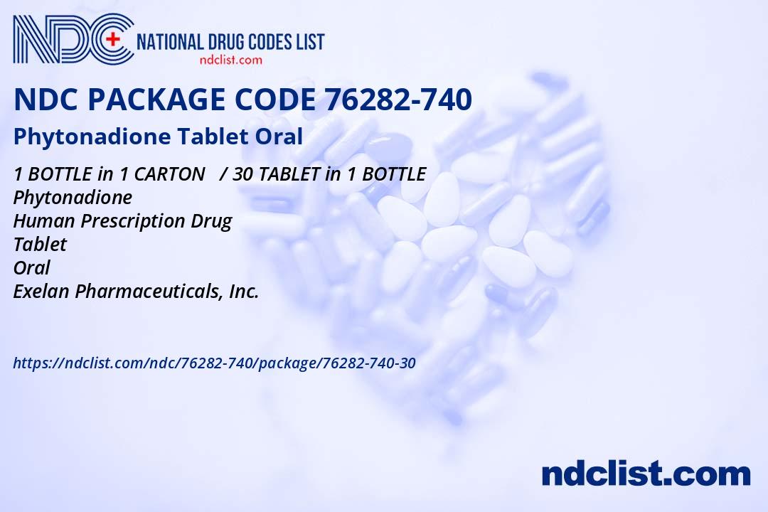 Phytonadione Tablet- NDC76282-740-30