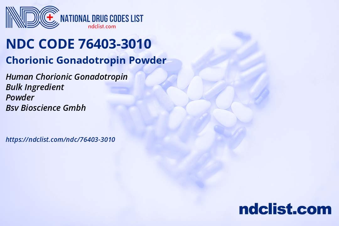 NDC 76403-3010 Chorionic Gonadotropin Powder