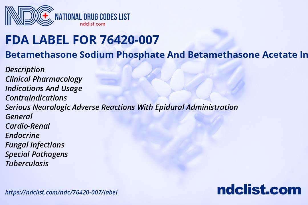 FDA Label for Betamethasone Sodium Phosphate And Betamethasone Acetate ...