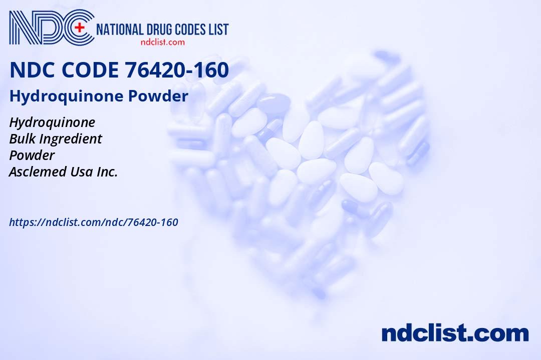 NDC 76420-160 Hydroquinone Powder