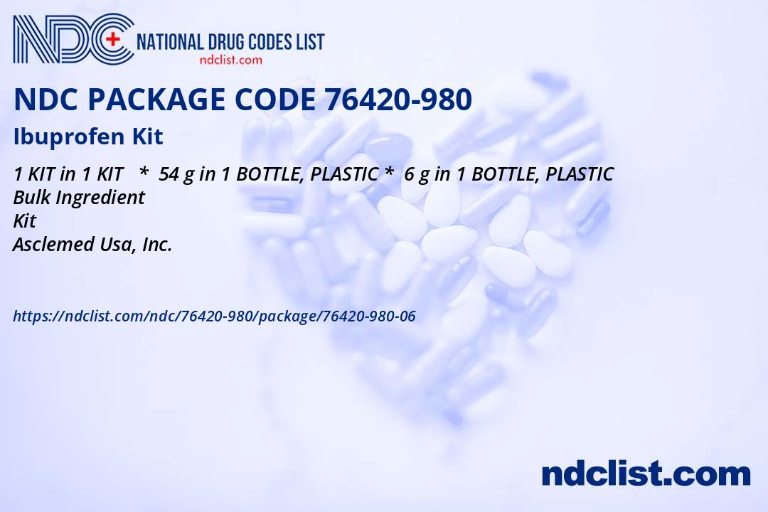 Ibuprofen Kit- NDC76420-980-06