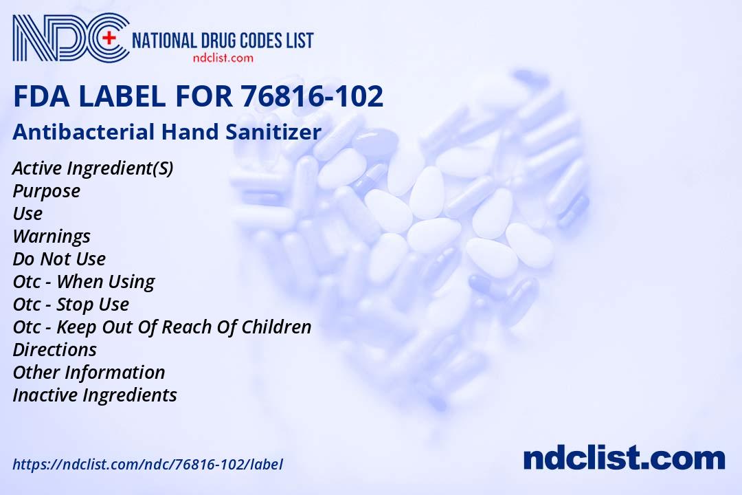 FDA Label for Antibacterial Hand Sanitizer - Indications, Usage ...