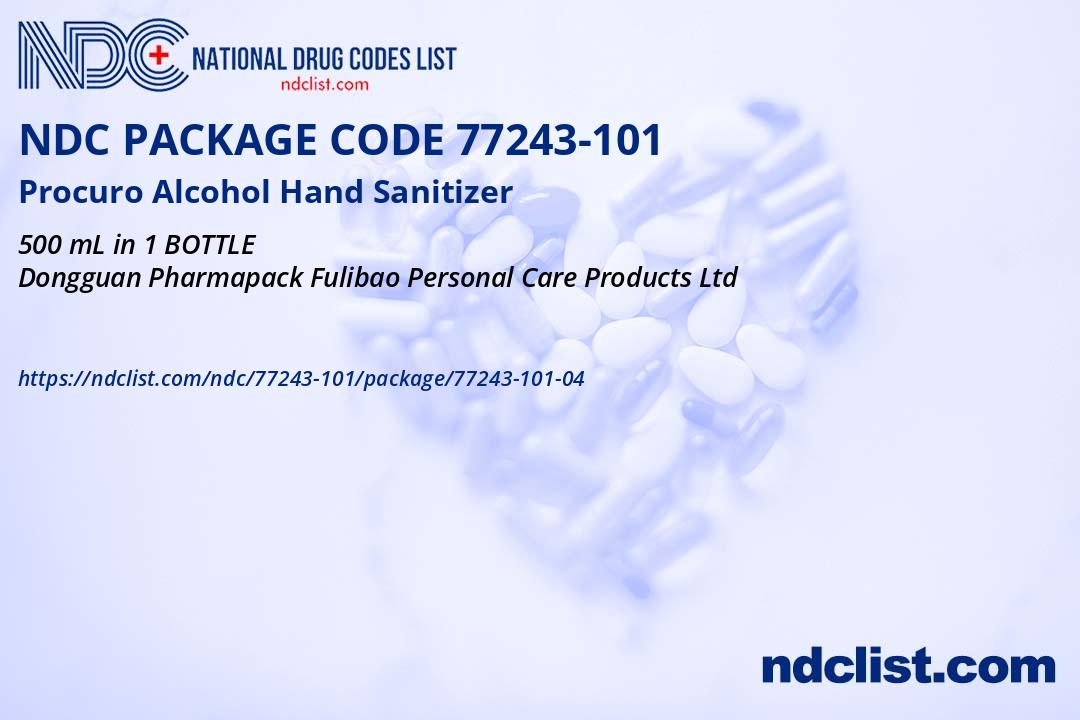 Procuro Alcohol Hand Sanitizer NDC Package 77243-101-04