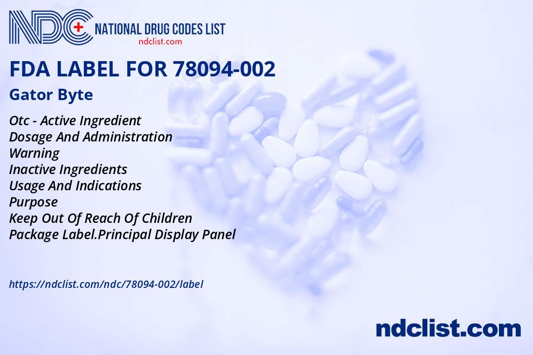 Gator Byte - FDA Label NDC 78094-002