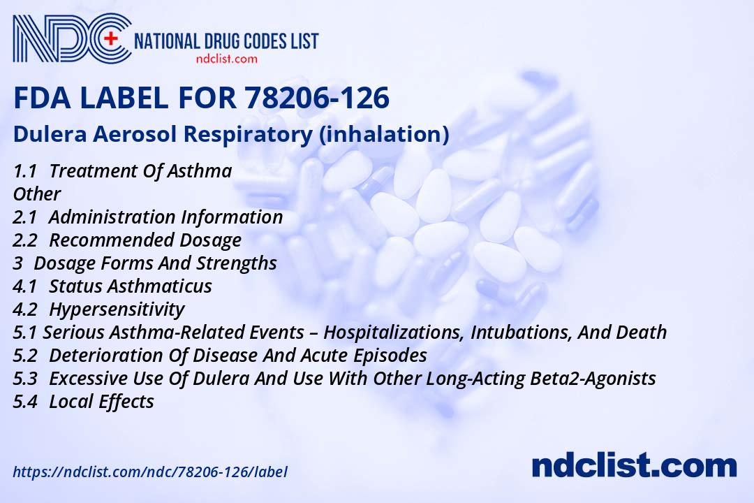 FDA Label for Dulera Aerosol Respiratory (inhalation) - Indications ...