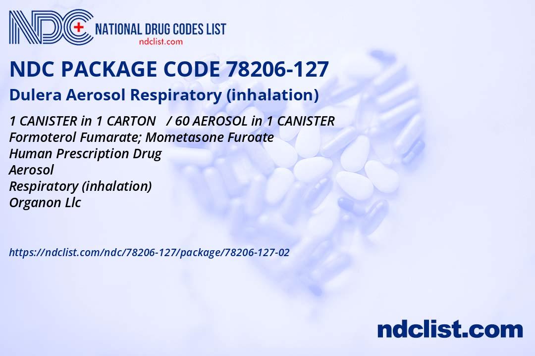 NDC Package 78206-127-02 Dulera Aerosol Respiratory (inhalation)