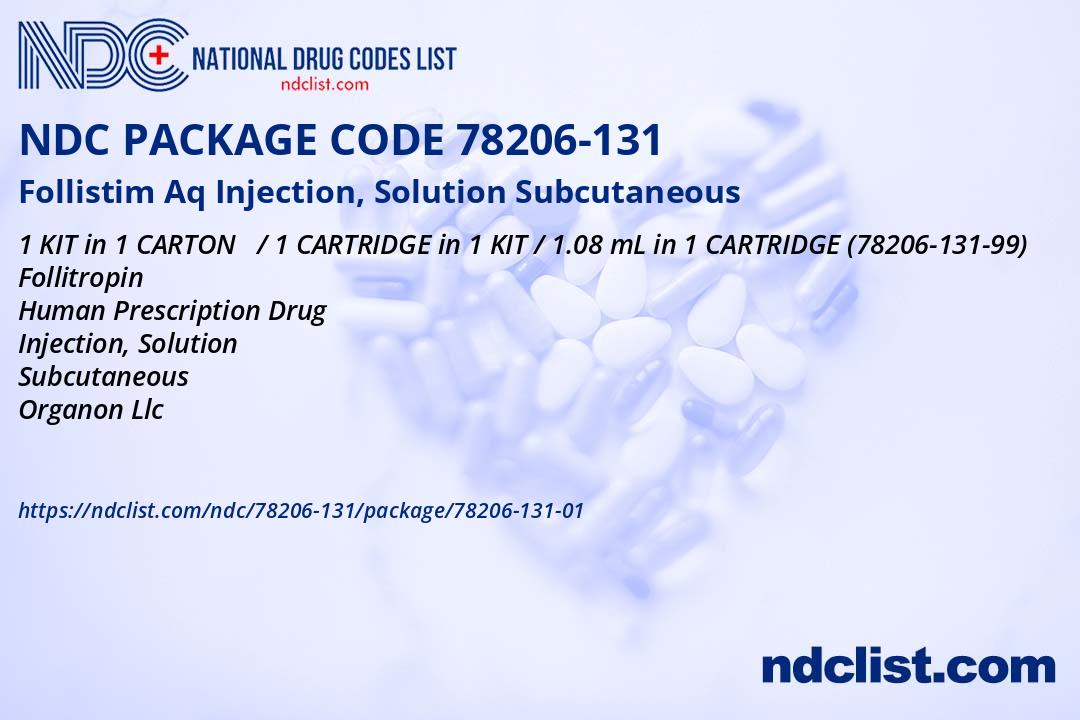 Follistim Aq Injection, Solution NDC Package 78206-131-01