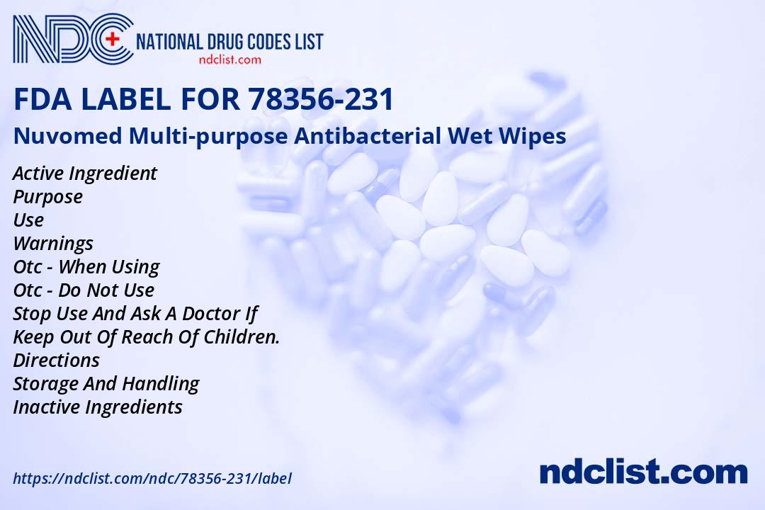FDA Label for Nuvomed Multi-purpose Antibacterial Wet Wipes ...
