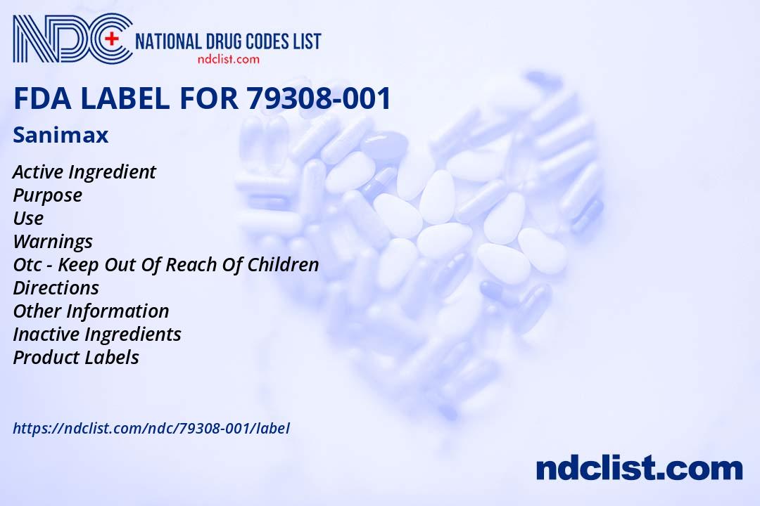 Sanimax- FDA Label NDC79308-001
