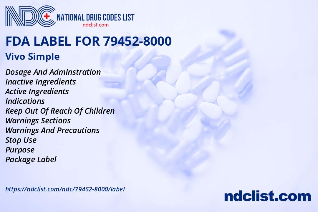 FDA Label for Vivo Simple - Indications, Usage & Precautions