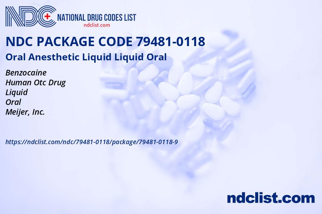 NDC Package 79481-0118-9 Oral Anesthetic Liquid Liquid Oral