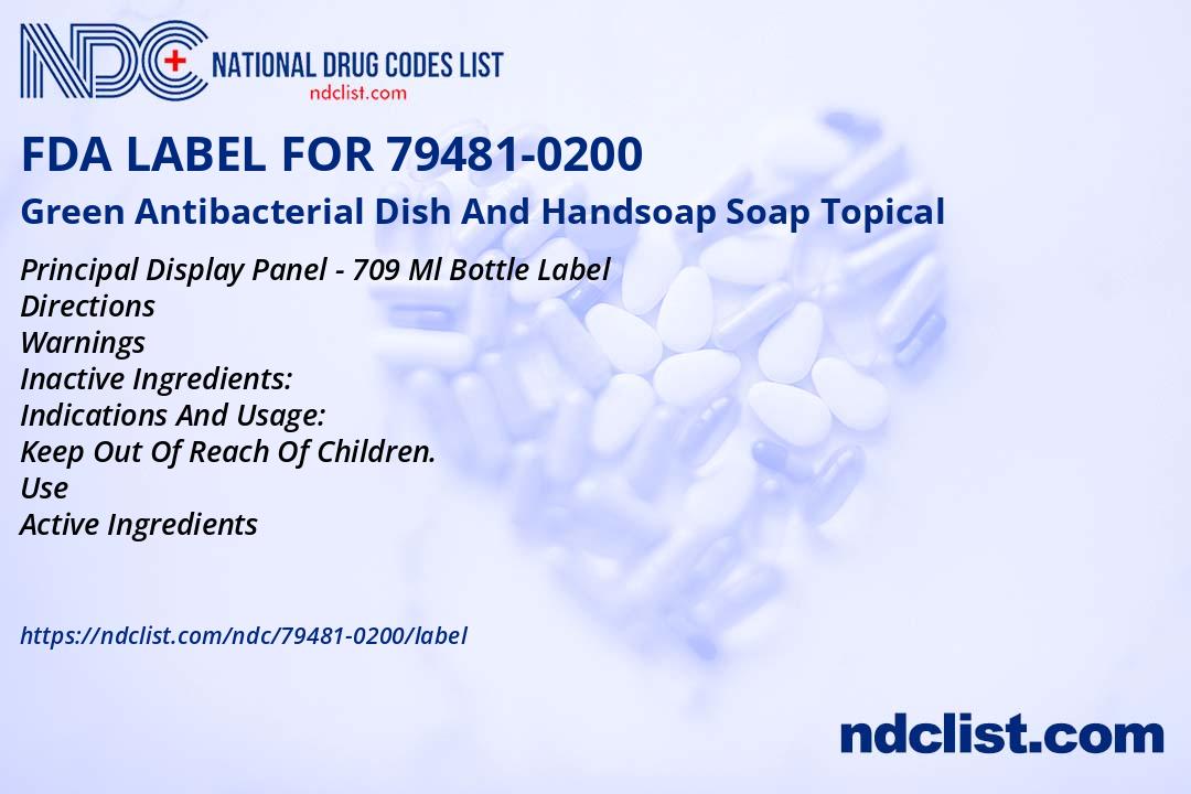 FDA Label for Green Antibacterial Dish And Handsoap Soap Topical ...