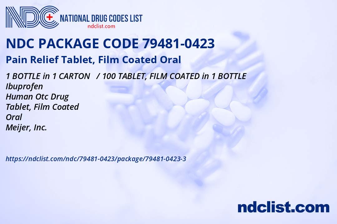Pain Relief Tablet, Film Coated- NDC79481-0423-3