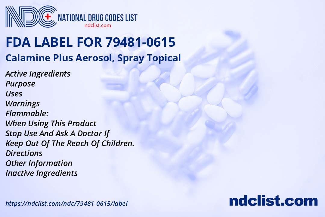 FDA Label for Calamine Plus Aerosol, Spray Topical - Indications, Usage ...