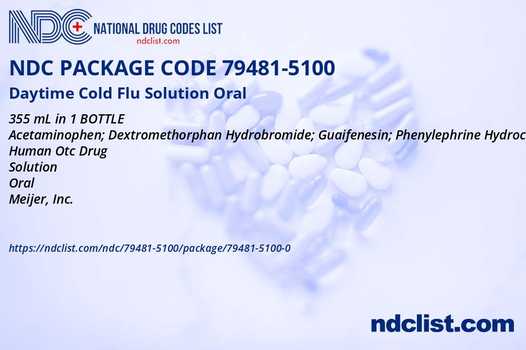 NDC Package 79481-5100-0 Daytime Cold Flu Solution Oral