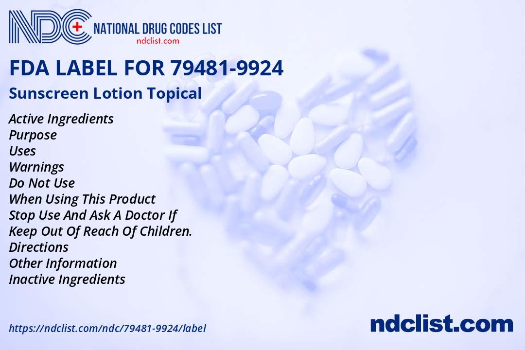 FDA Label for Sunscreen Lotion Topical - Indications, Usage & Precautions