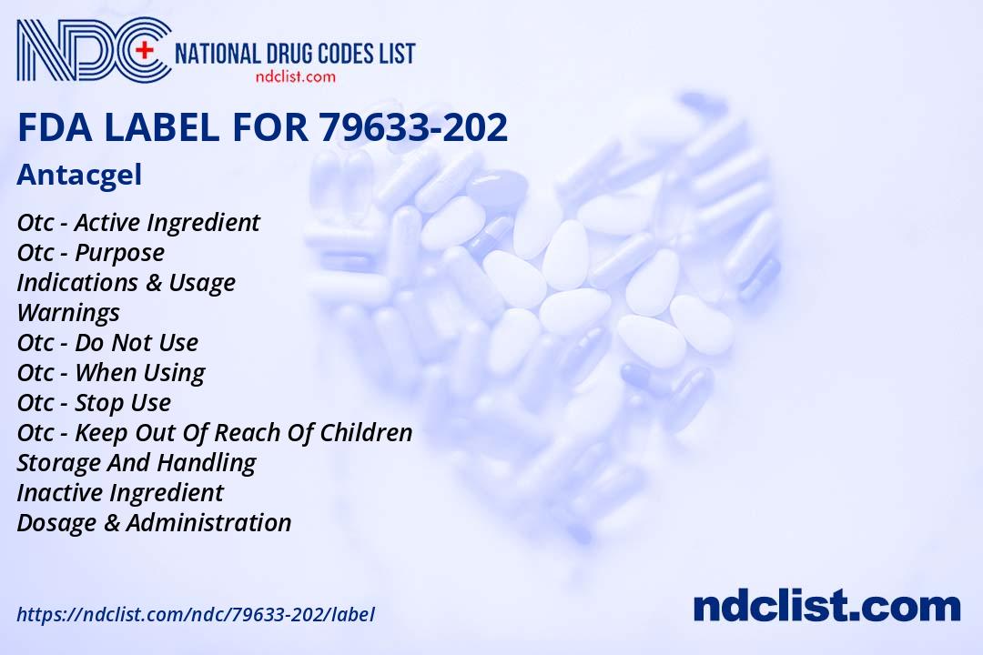FDA Label for Antacgel - Indications, Usage & Precautions