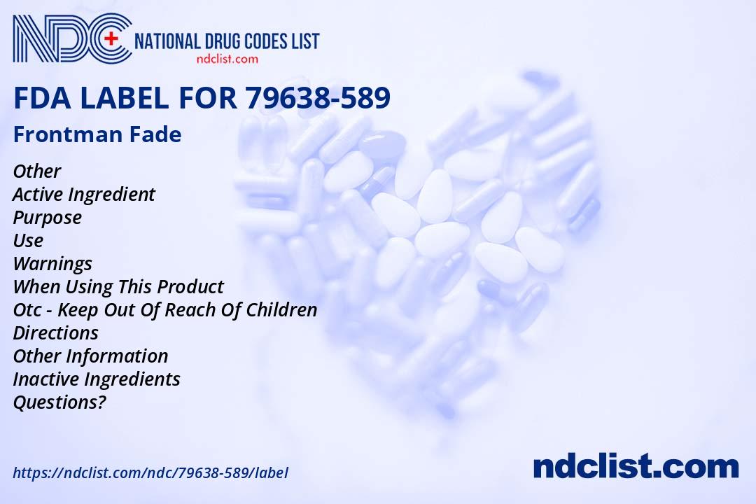 FDA Label for Frontman Fade - Indications, Usage & Precautions