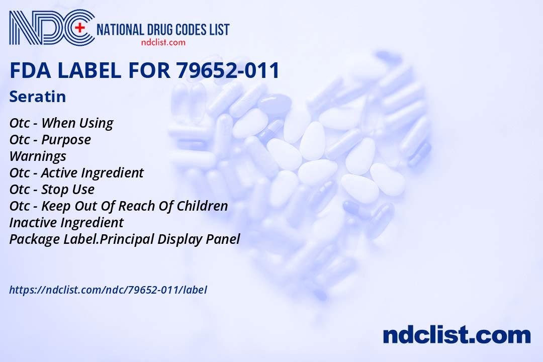 Seratin FDA Label - NDC 79652-011