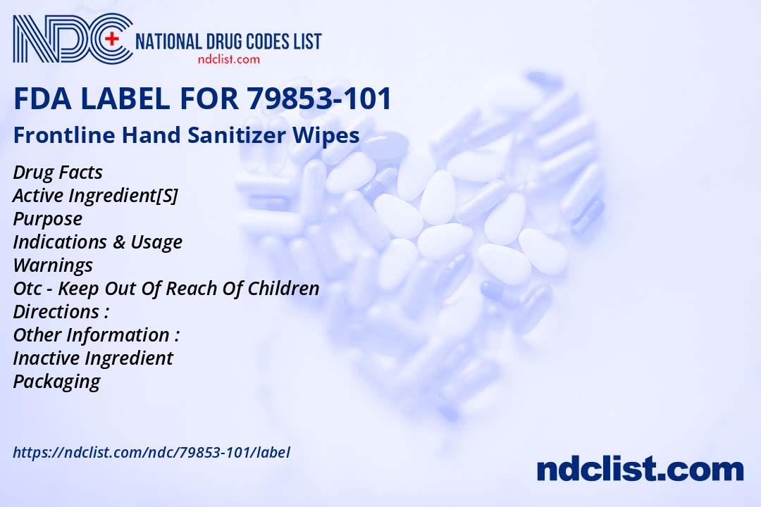 FDA Label for Frontline Hand Sanitizer Wipes - Indications, Usage ...