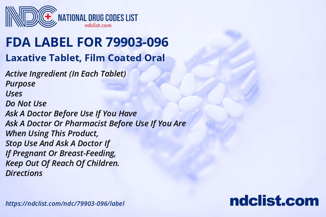 Laxative Tablet, Film Coated FDA Label - NDC 79903-096