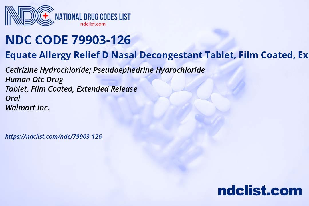 Equate Allergy Relief D Nasal Decongestant- NDC79903-126