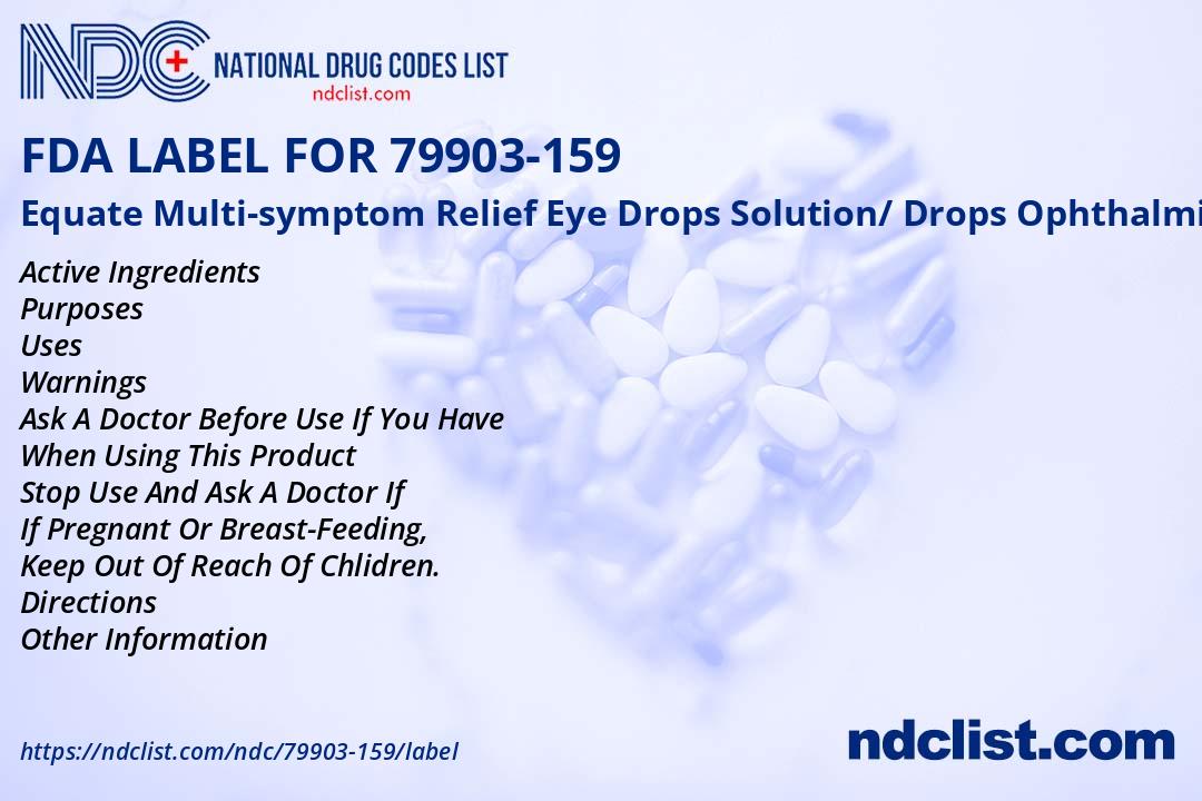 Equate Multi-symptom Relief Ey FDA Label - NDC 79903-159