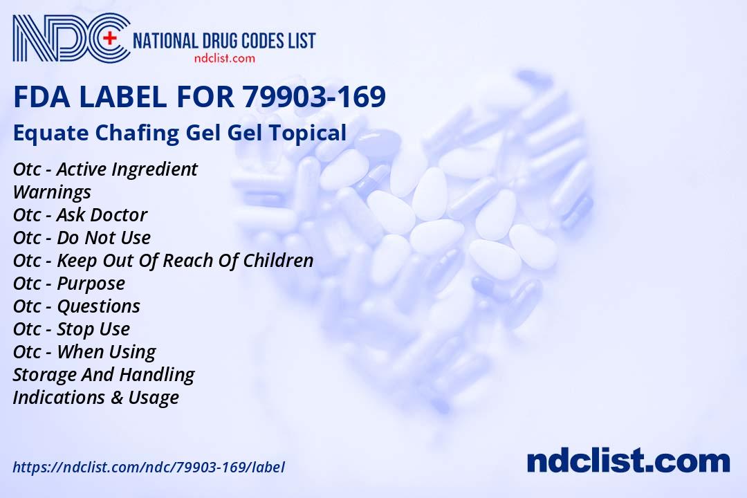 FDA Label for Equate Chafing Gel Gel Topical - Indications, Usage ...