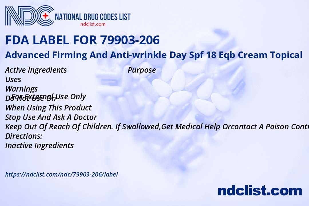 Advanced Firming And Anti-wrinkle- FDA Label NDC79903-206