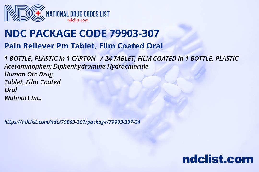 Pain Reliever Pm Tablet, Film Coated- NDC79903-307-24