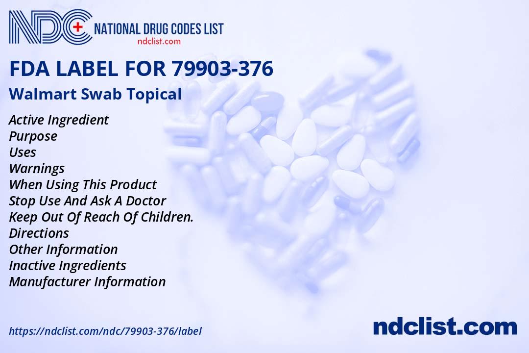 Walmart Swab- FDA Label NDC79903-376