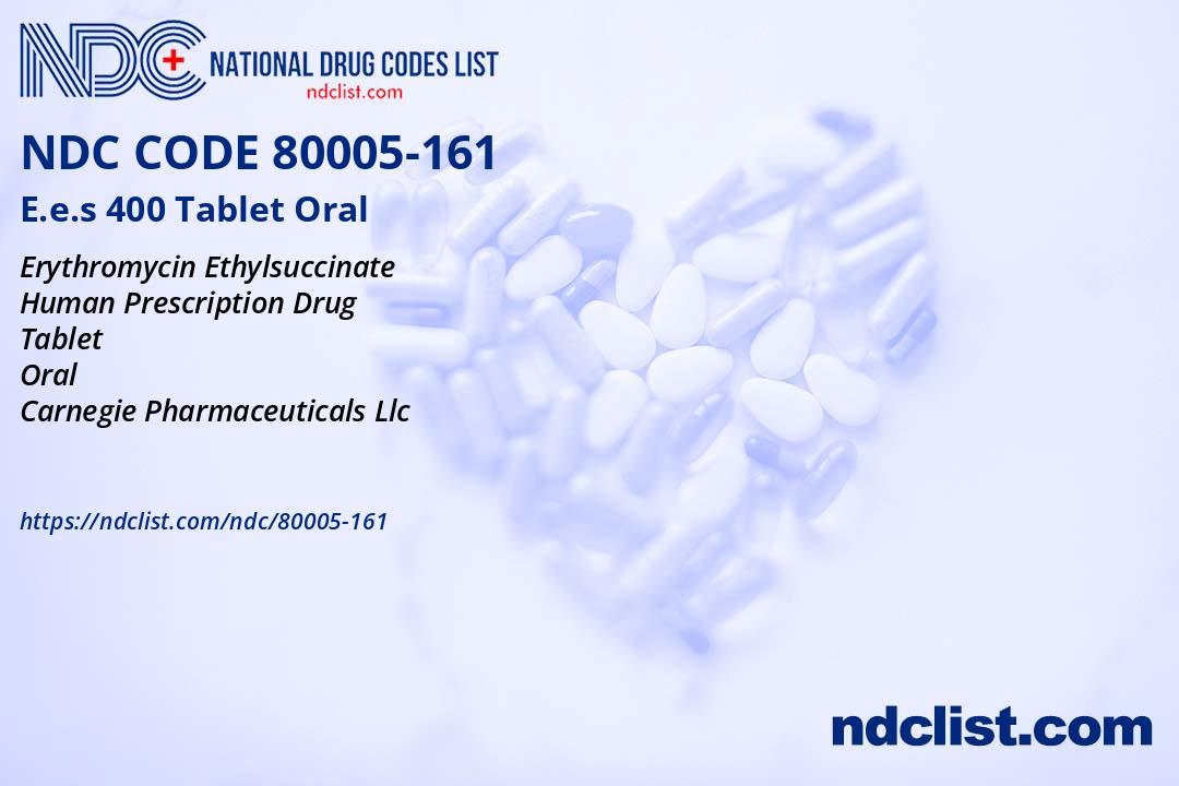 NDC 80005-161 E.e.s 400 Tablet Oral