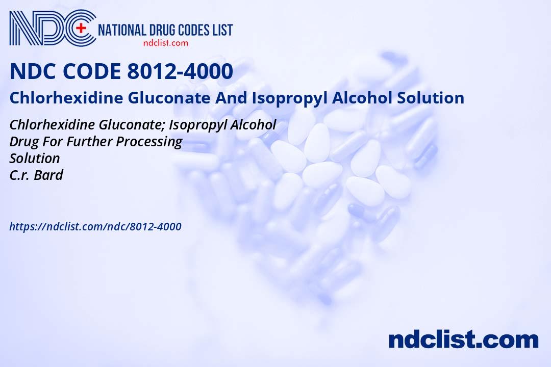 Chlorhexidine Gluconate And Isopropyl Alcohol NDC 8012-4000