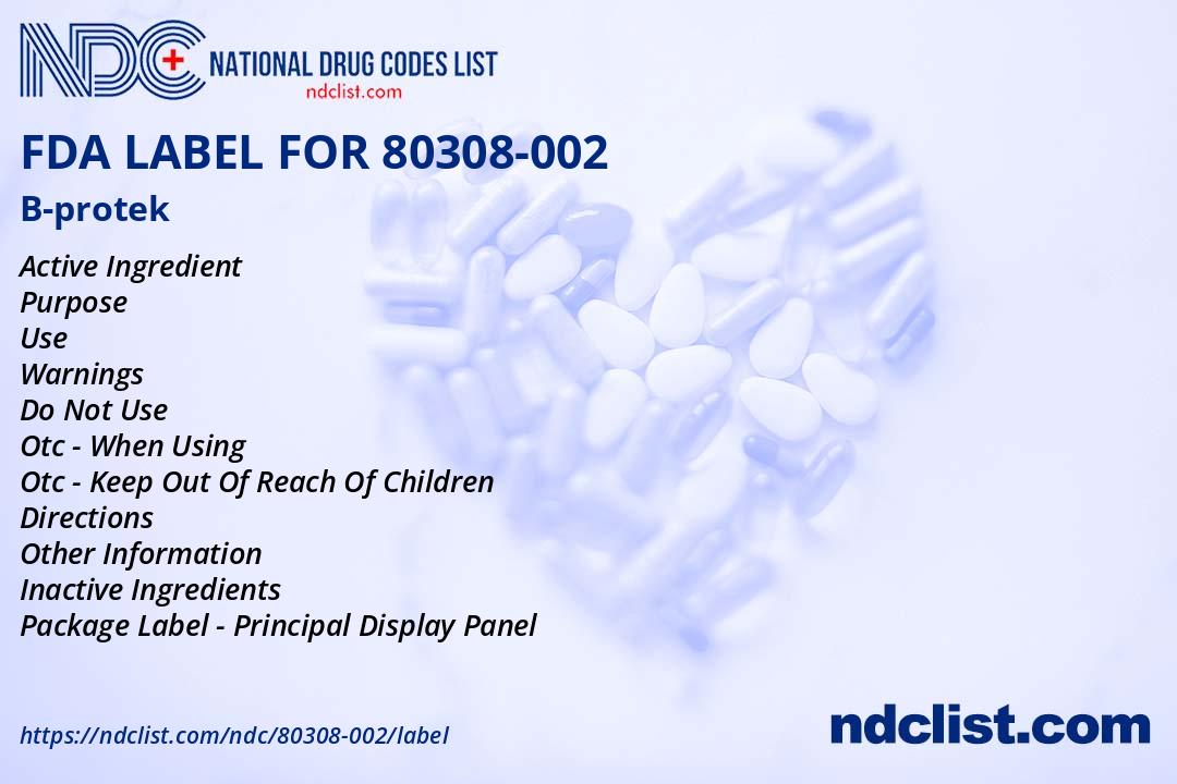 B-protek- FDA Label NDC80308-002